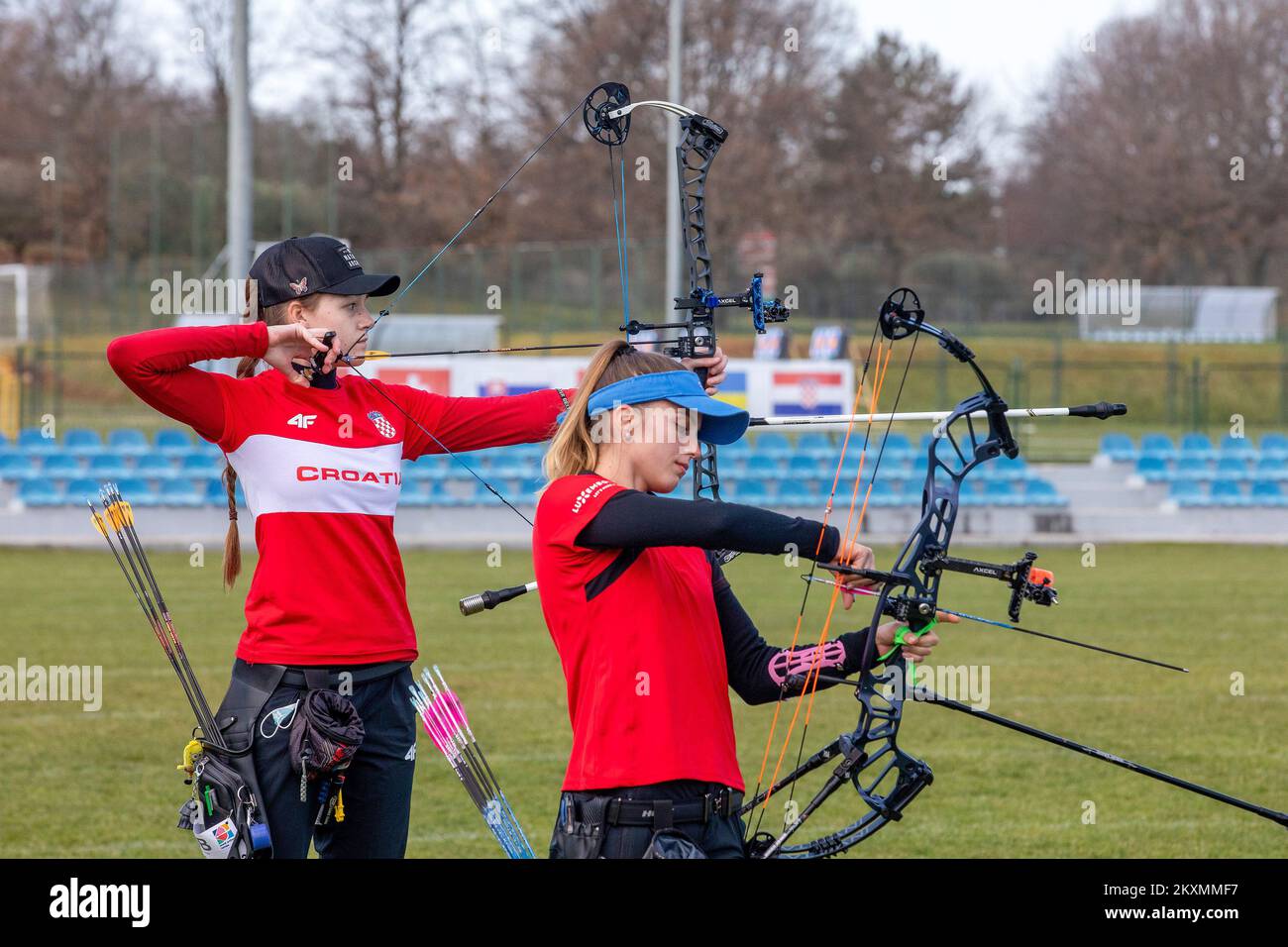 Amanda Mlinaric of Croatia during Archery Europen Grand Prix Porec 2021 ...