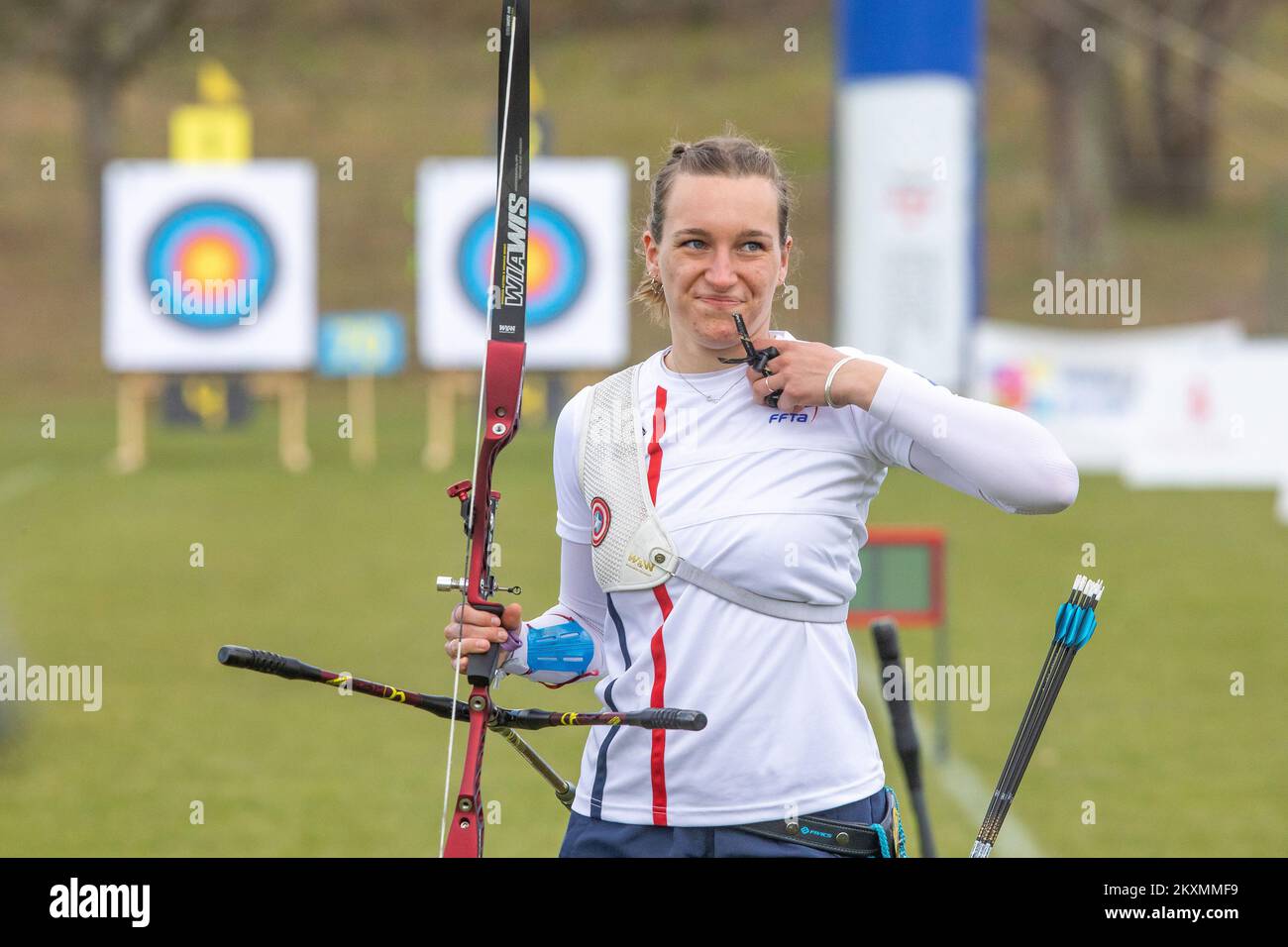Lisa Barbelin of France during Archery Europen Grand Prix Porec 2021 in ...