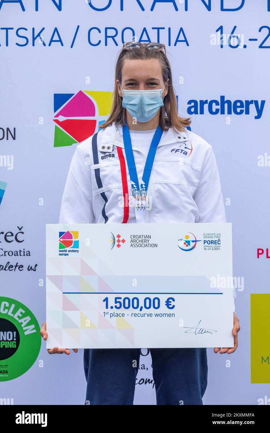 Lisa Barbelin of France during Archery Europen Grand Prix Porec 2021 in ...