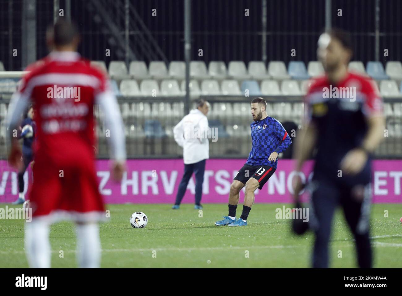 Nikola Vlasic of Croatia warms up before the FIFA World Cup 2022 Qatar ...
