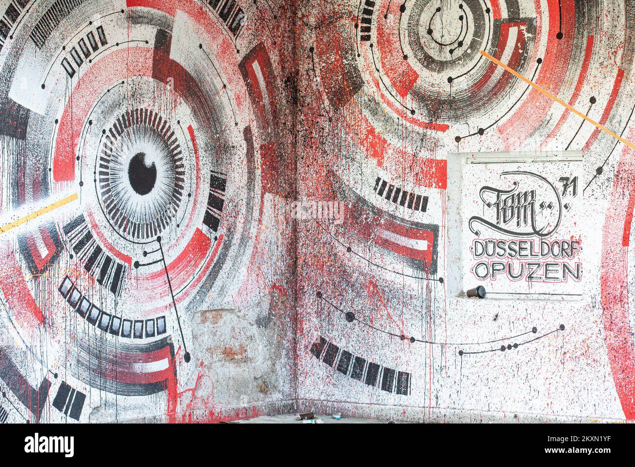 A graffiti is seen on a wall as part of "Zen Opuzen" art festival in ...