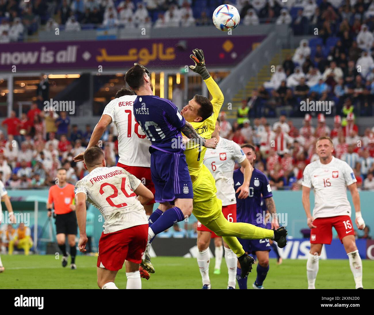 Doha, Qatar. 30th Nov, 2022. Wojciech Szczesny of Poland falls into ...