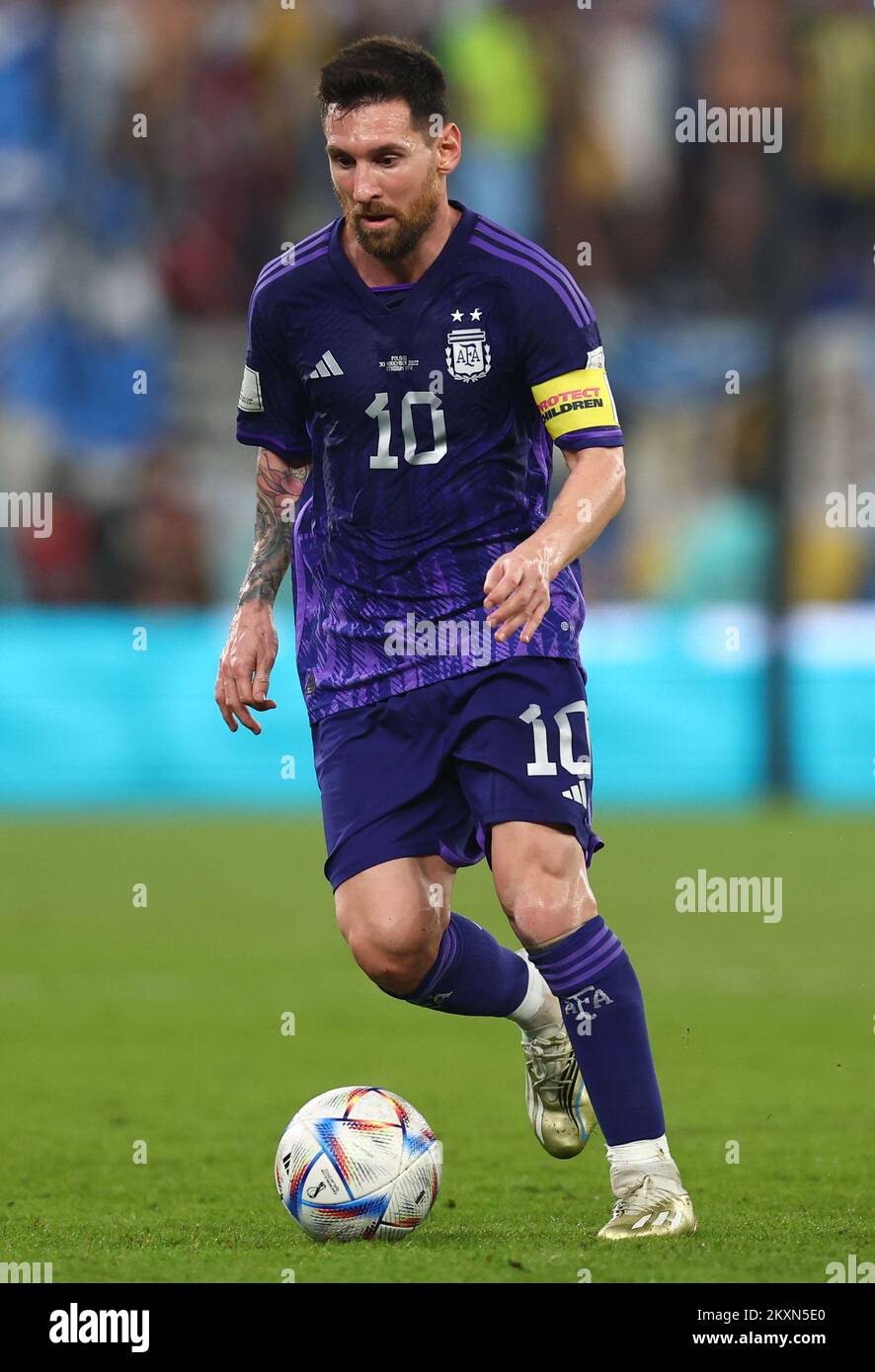 Doha, Qatar. 30th Nov, 2022. Lionel Messi of Argentina in action during ...