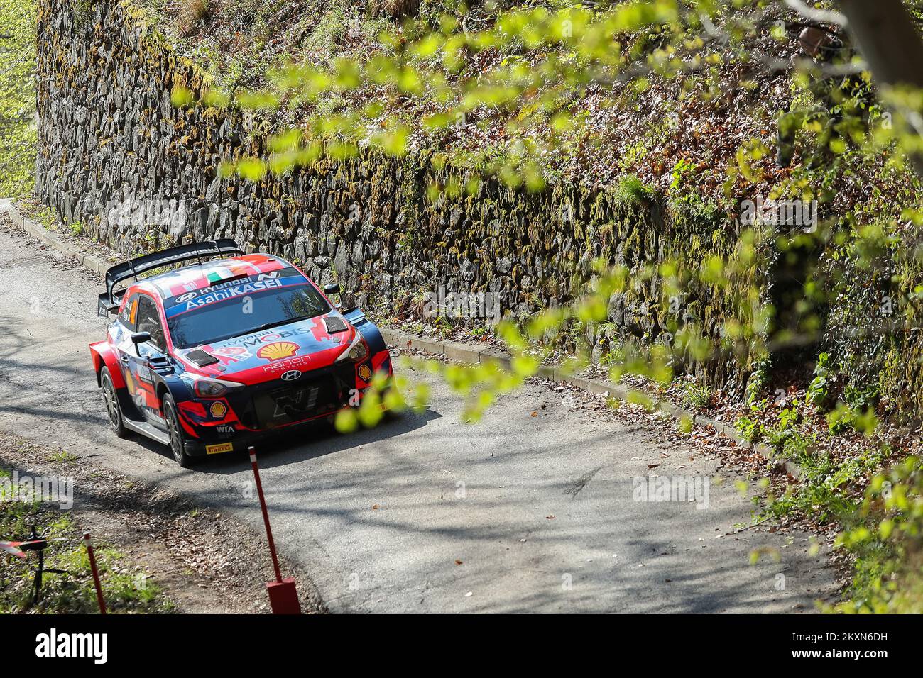 Craig Breen of Ireland and Paul Nagle of Ireland compete with their ...