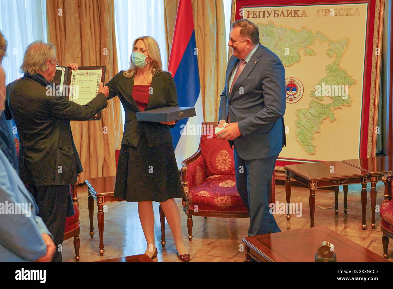 Zeljka Cvijanovic, President of Republika Srpska with Peter Handke ...