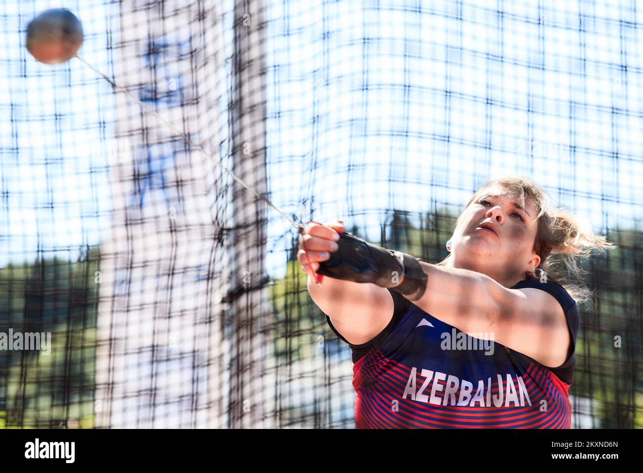 SPLIT, CROATIA - MAY 09: Hanna Skydan of Azerbaijan competes in women's ...
