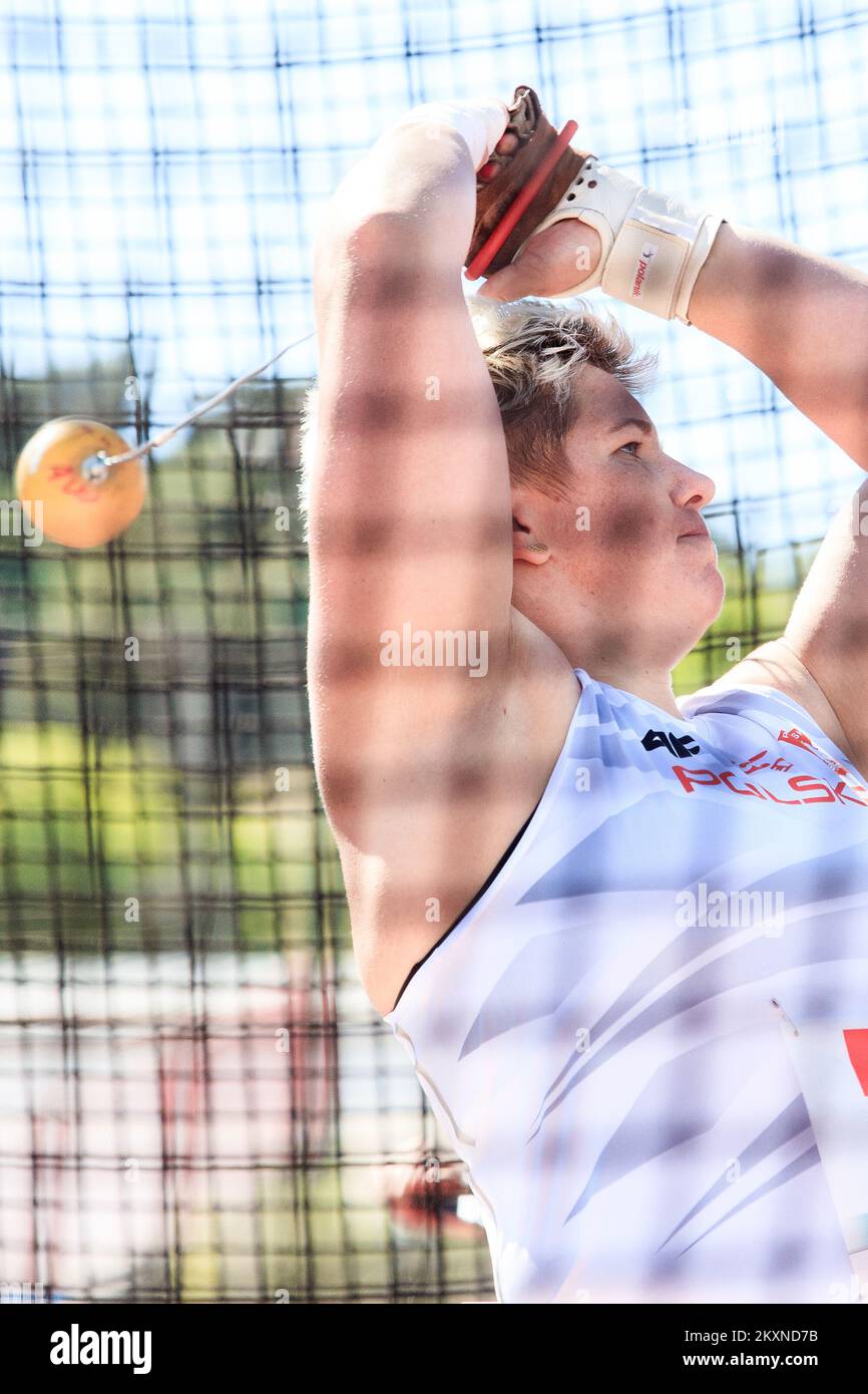SPLIT, CROATIA - MAY 09: Anita Wlodarczyk of Poland competes in women's ...