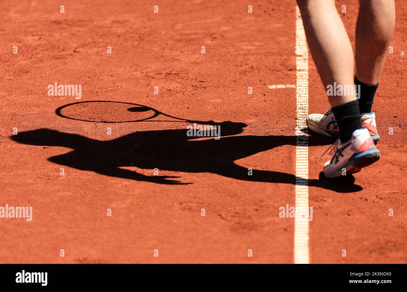 Duje Ajdukovic of Croatia during qualifications against Sebastian Baez ...