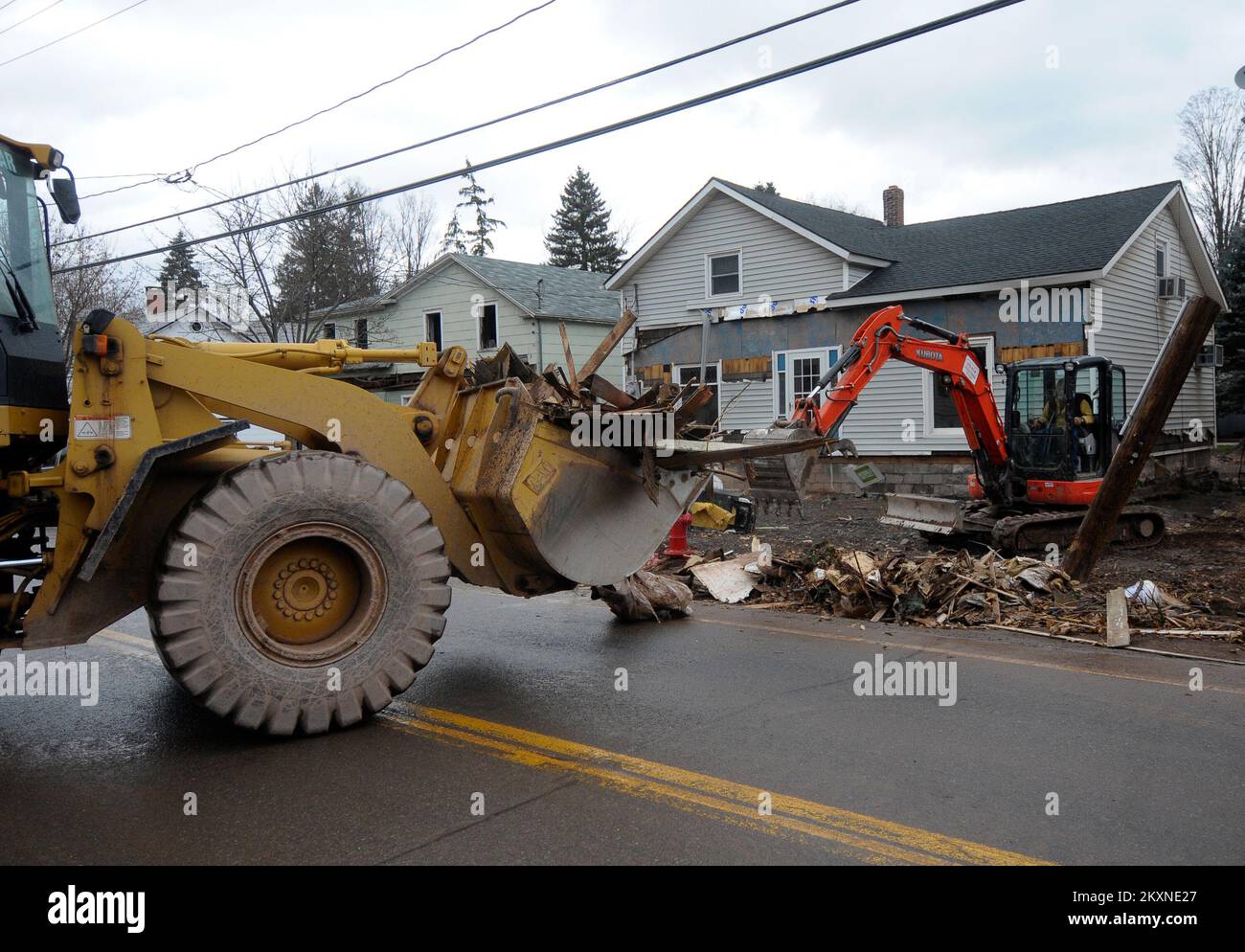 Damaged homes removed in Prattsville. New York Hurricane Irene ...