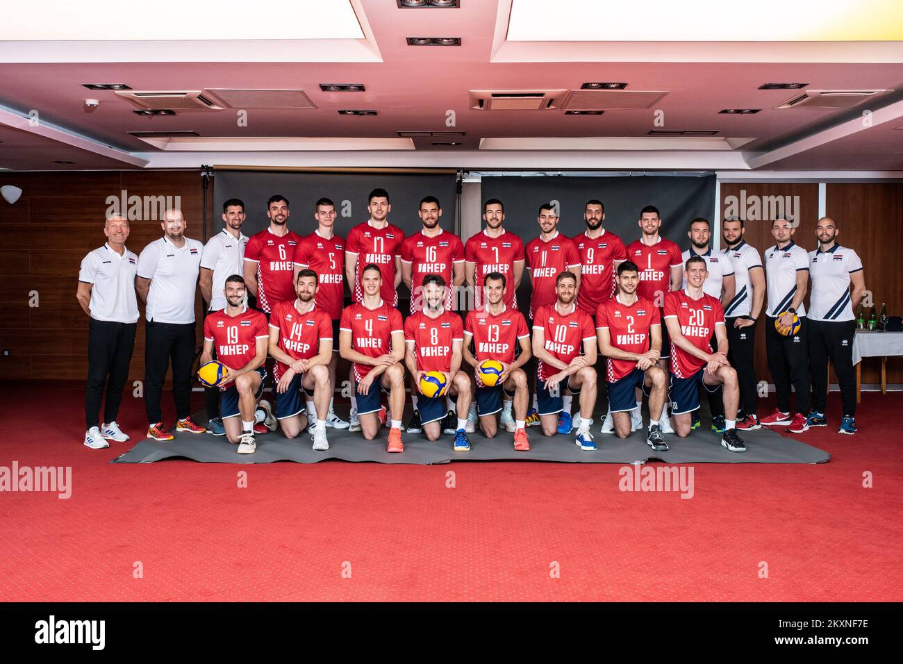 Volleyball players of the Croatian senior volleyball team and ...
