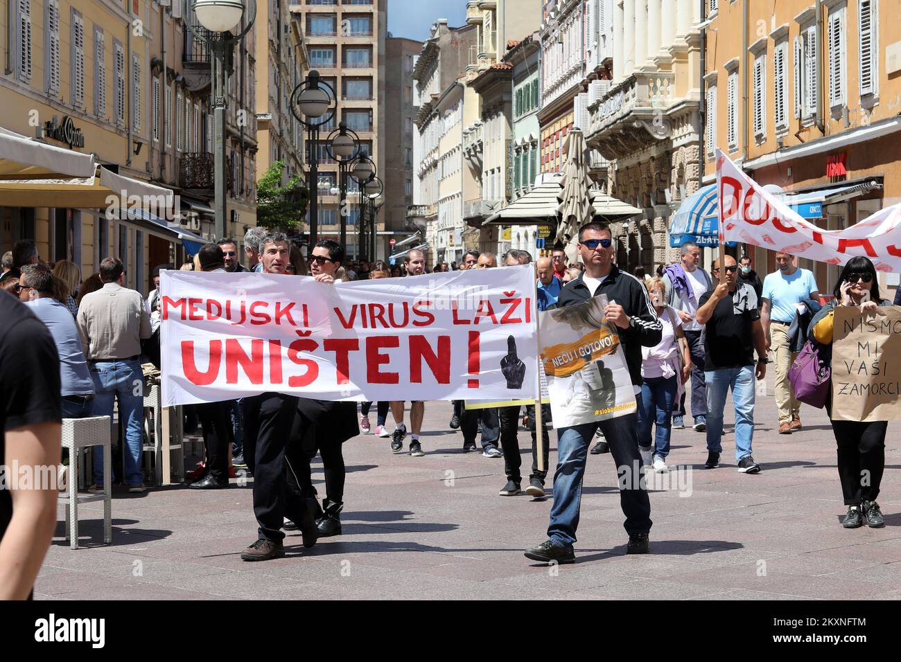 Citizens with banners at the World Wide Rally For Freedom on the ...