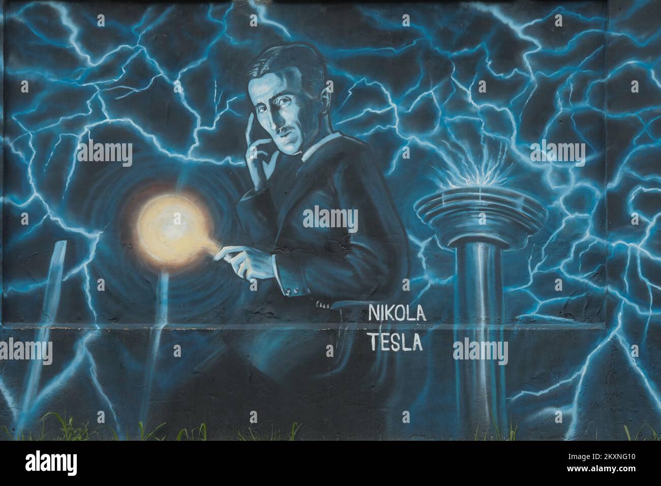 Mural of the Croatian-Serbian inventor, electrician and physicist ...