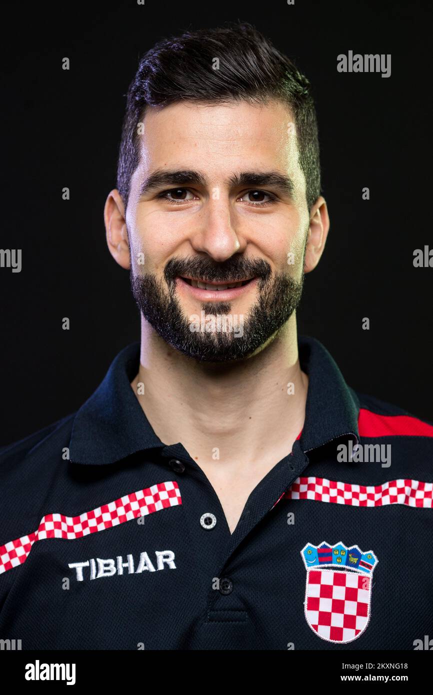 Croatian national tennis team member Andrej Gacina, with the Croatian ...