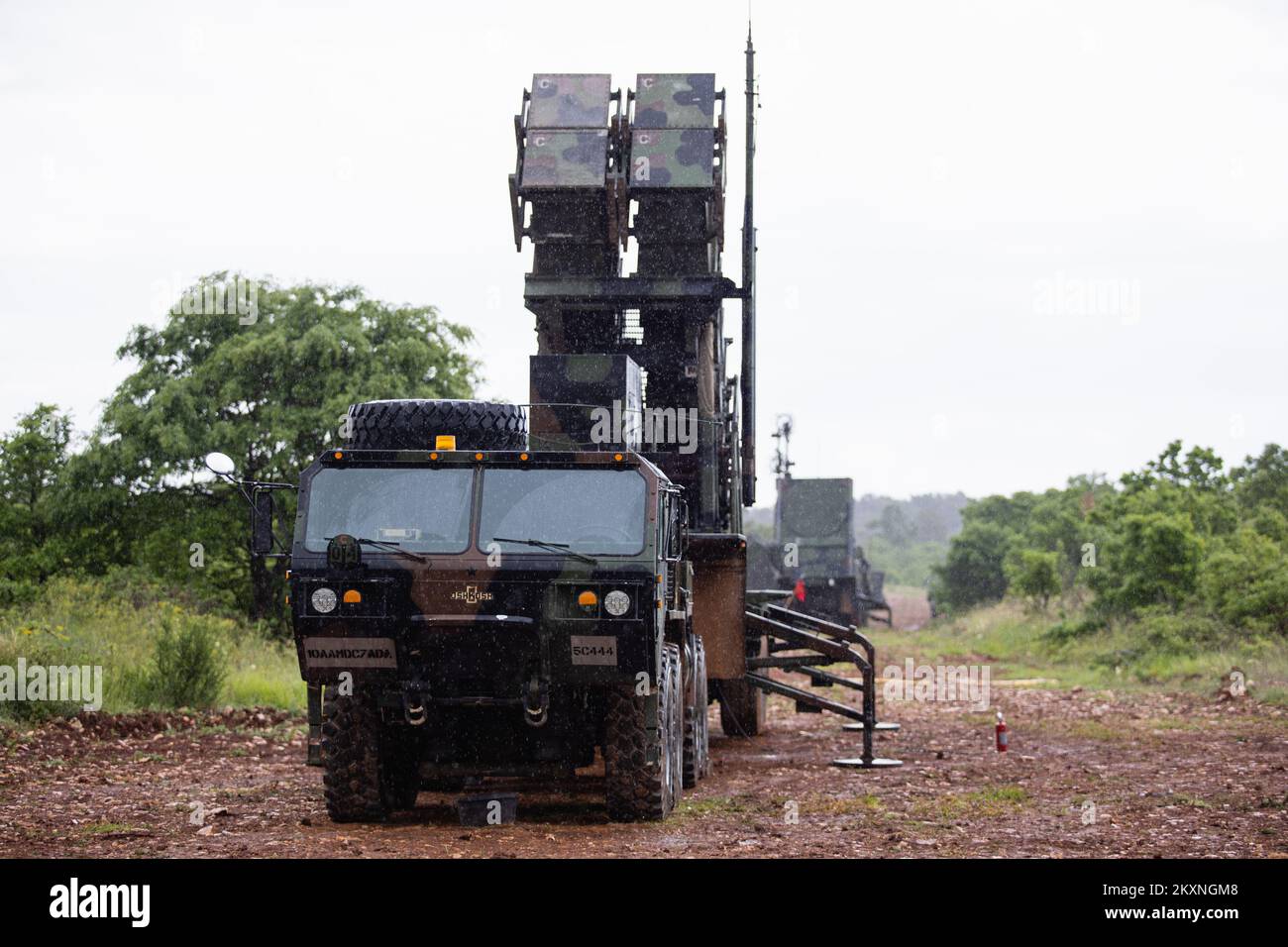 The pictures show a presentation of the American Patriot air defense ...