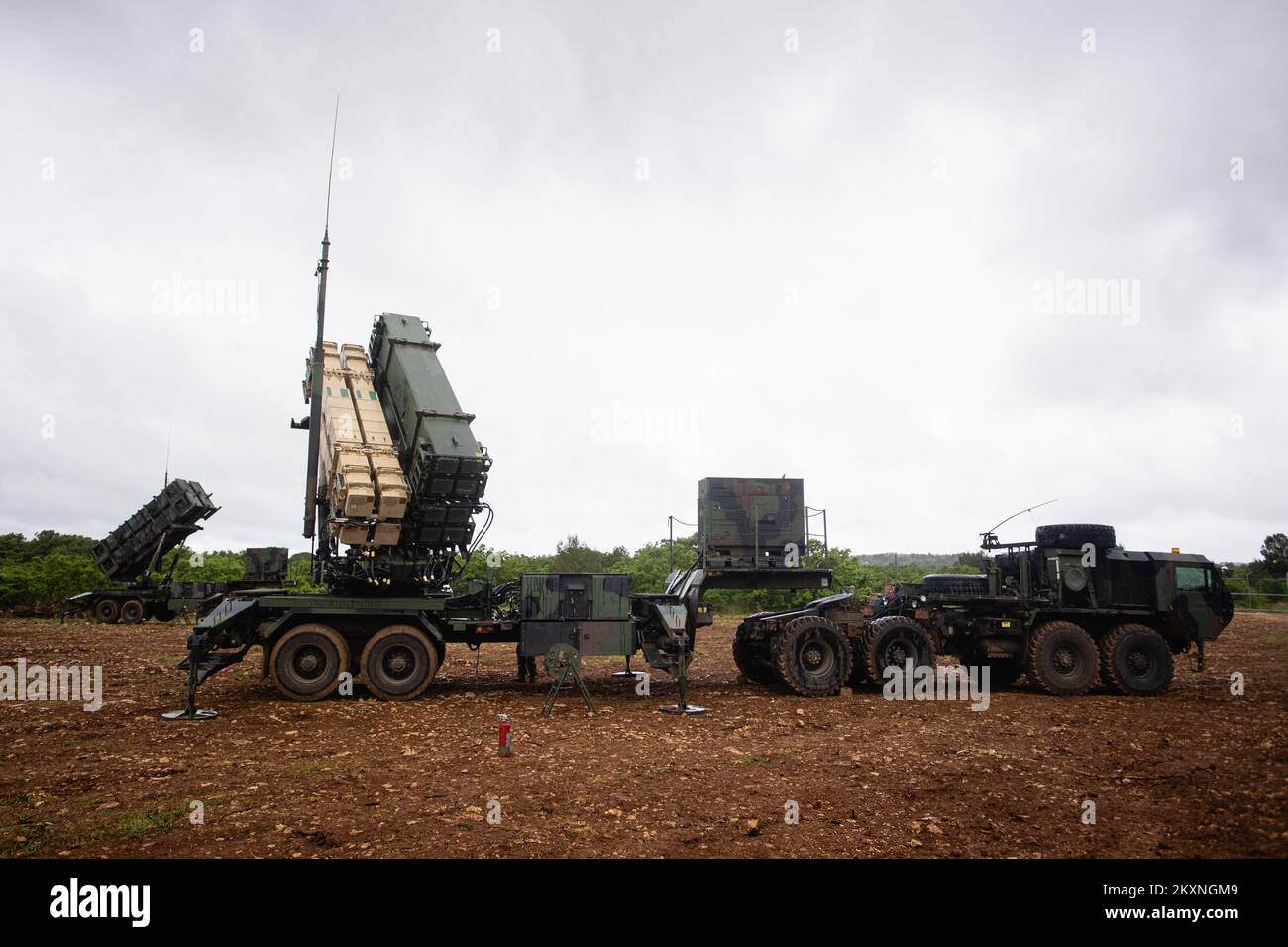 The pictures show a presentation of the American Patriot air defense ...