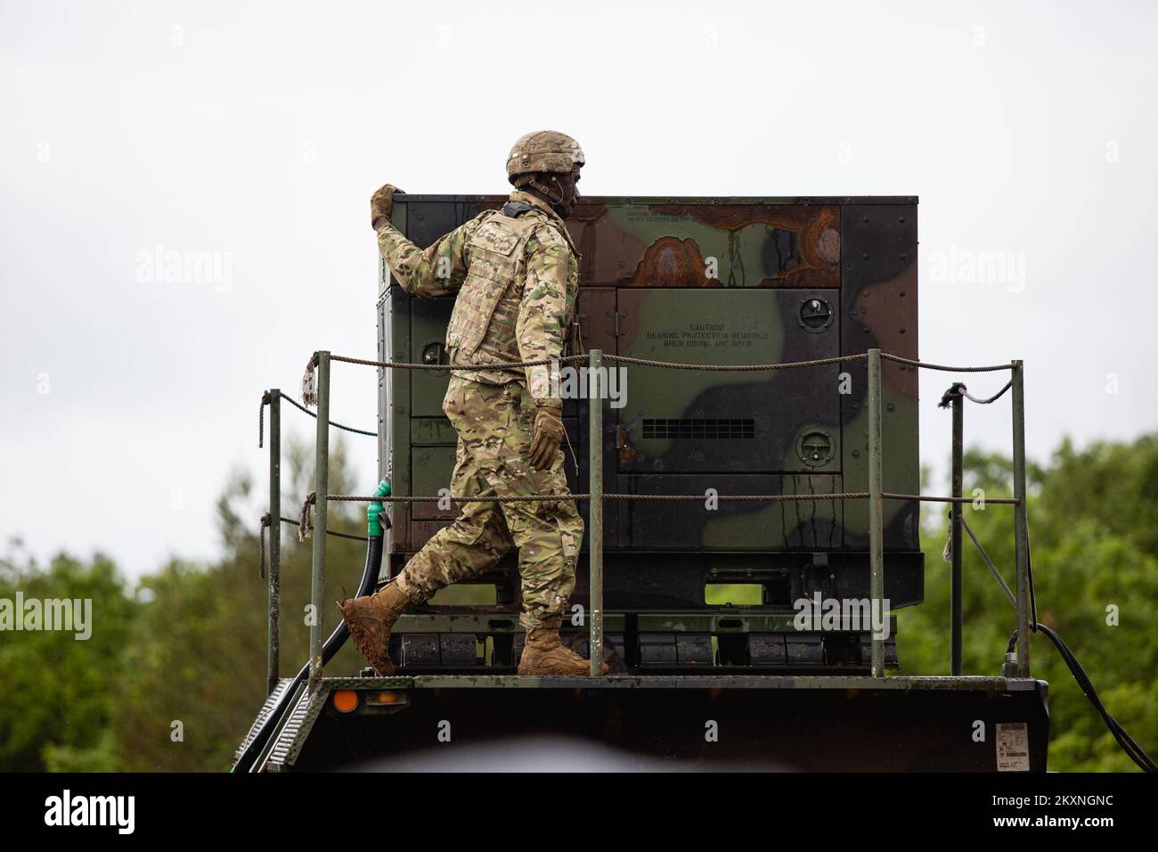The pictures show a presentation of the American Patriot air defense ...