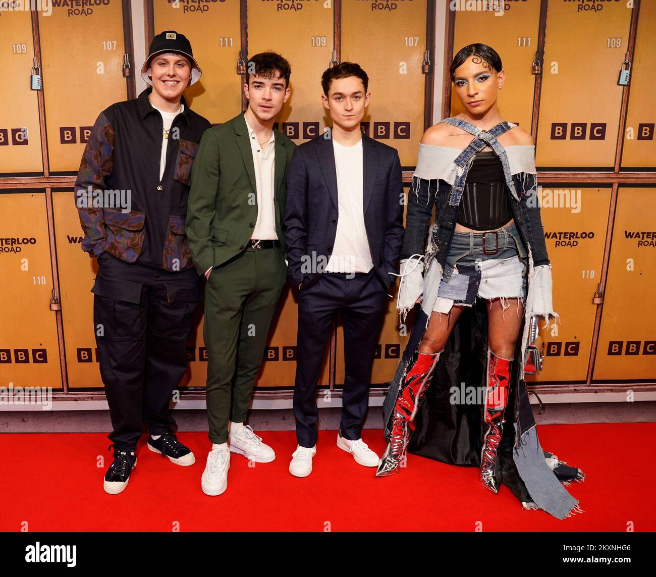 Liam Scholes, Noah Valentine, Francesco Piacentini-Smith and Adam Ali, attend the screening for ...