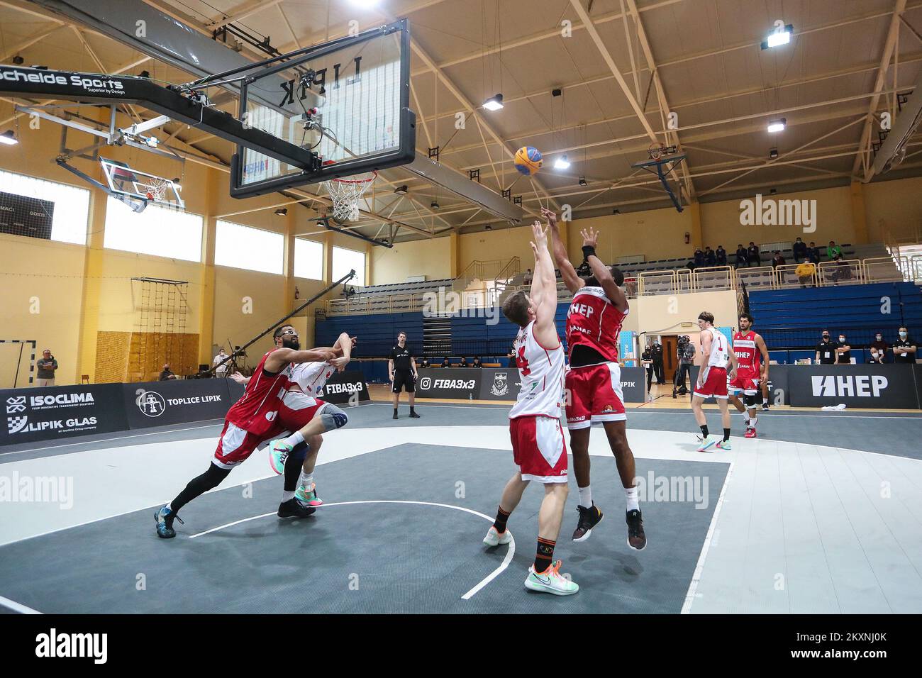 Angel Matias of San Juan scores during FIBA 3x3 World Tour Final ...