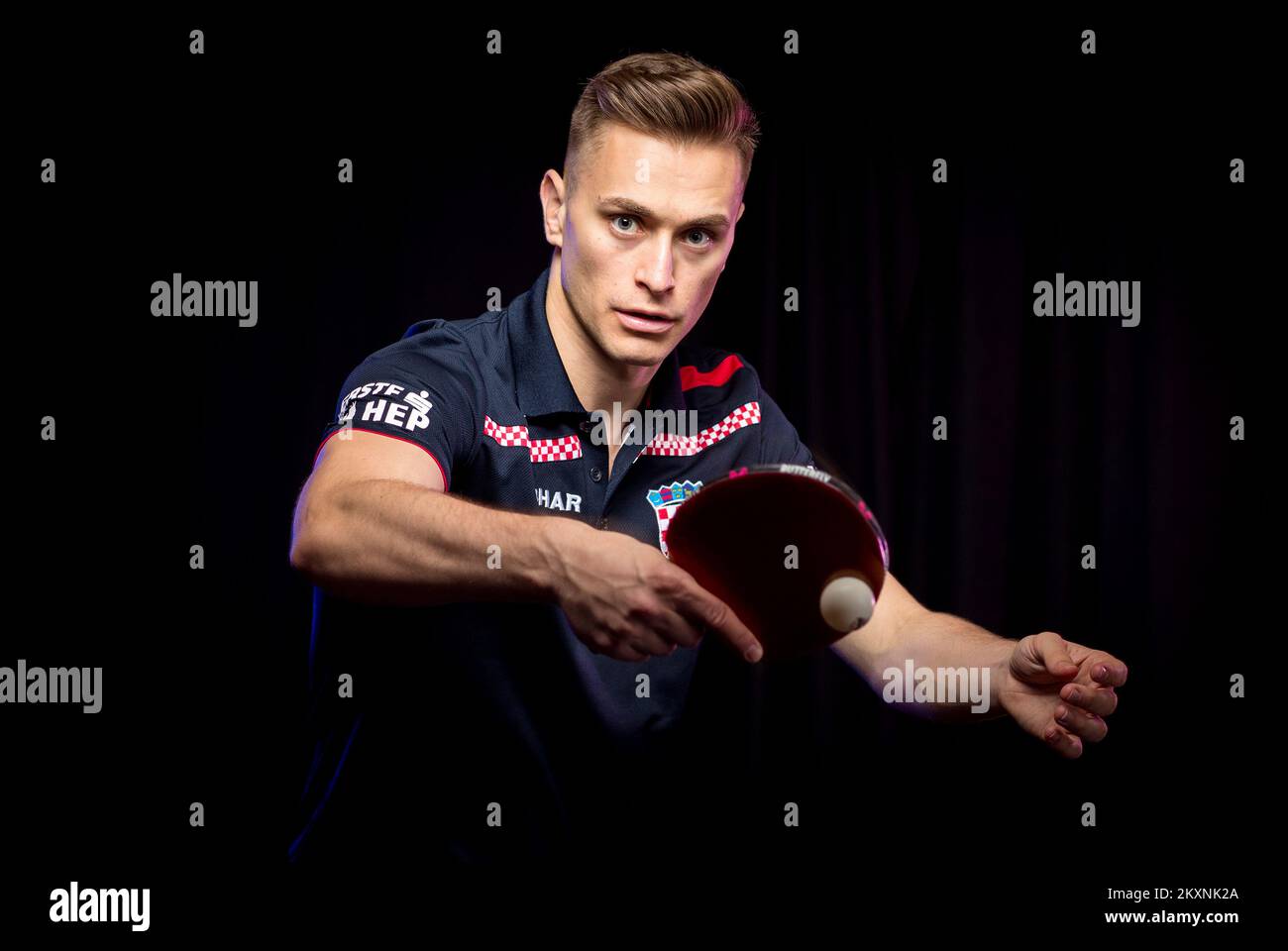 Croatian Table Tennis Team Member Filip Zeljko With The Croatian National Team Achieved A Place