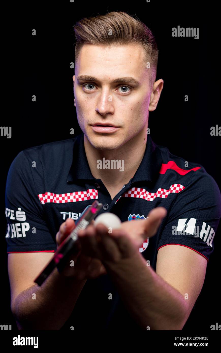 Croatian Table Tennis Team Member Filip Zeljko With The Croatian National Team Achieved A Place