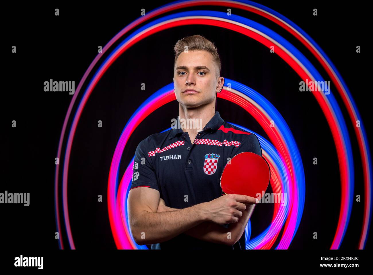 Croatian Table Tennis Team Member Filip Zeljko With The Croatian National Team Achieved A Place