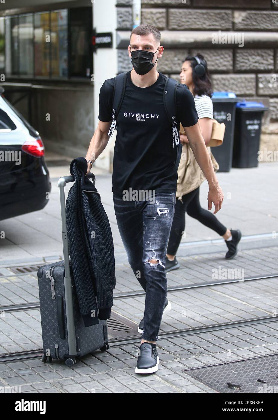 Borna Barisic coming to the Capital Hotel in Zagreb, Croatia, on May 25 ...