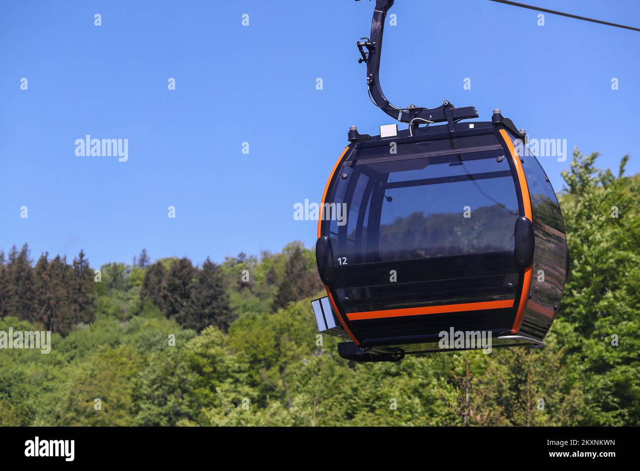 The new cable car is pictured in Zagreb, Croatia on May 26, 2021. The ...