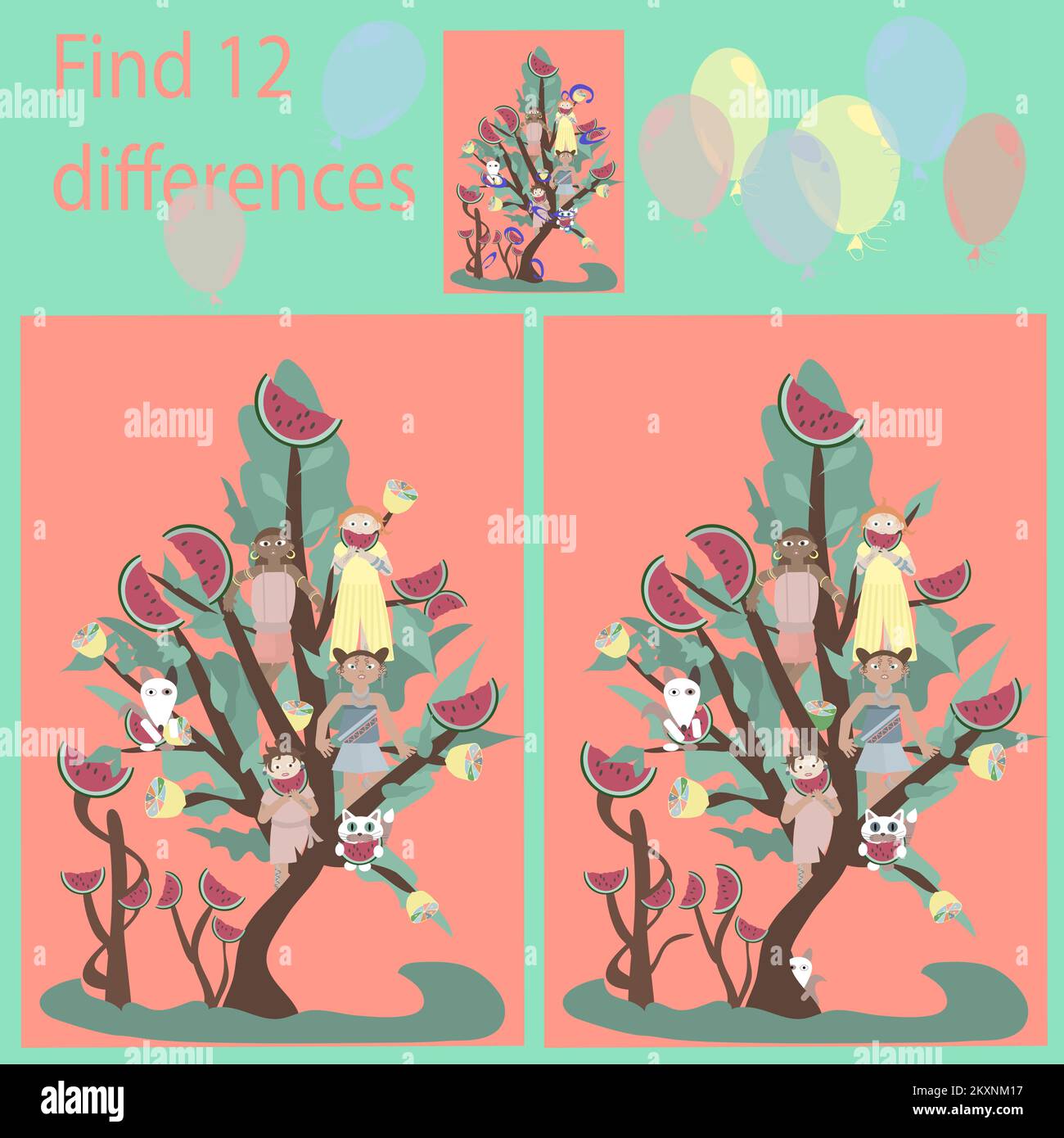 for children under 7 years old, find 12 differences in the Funny BABIES ...