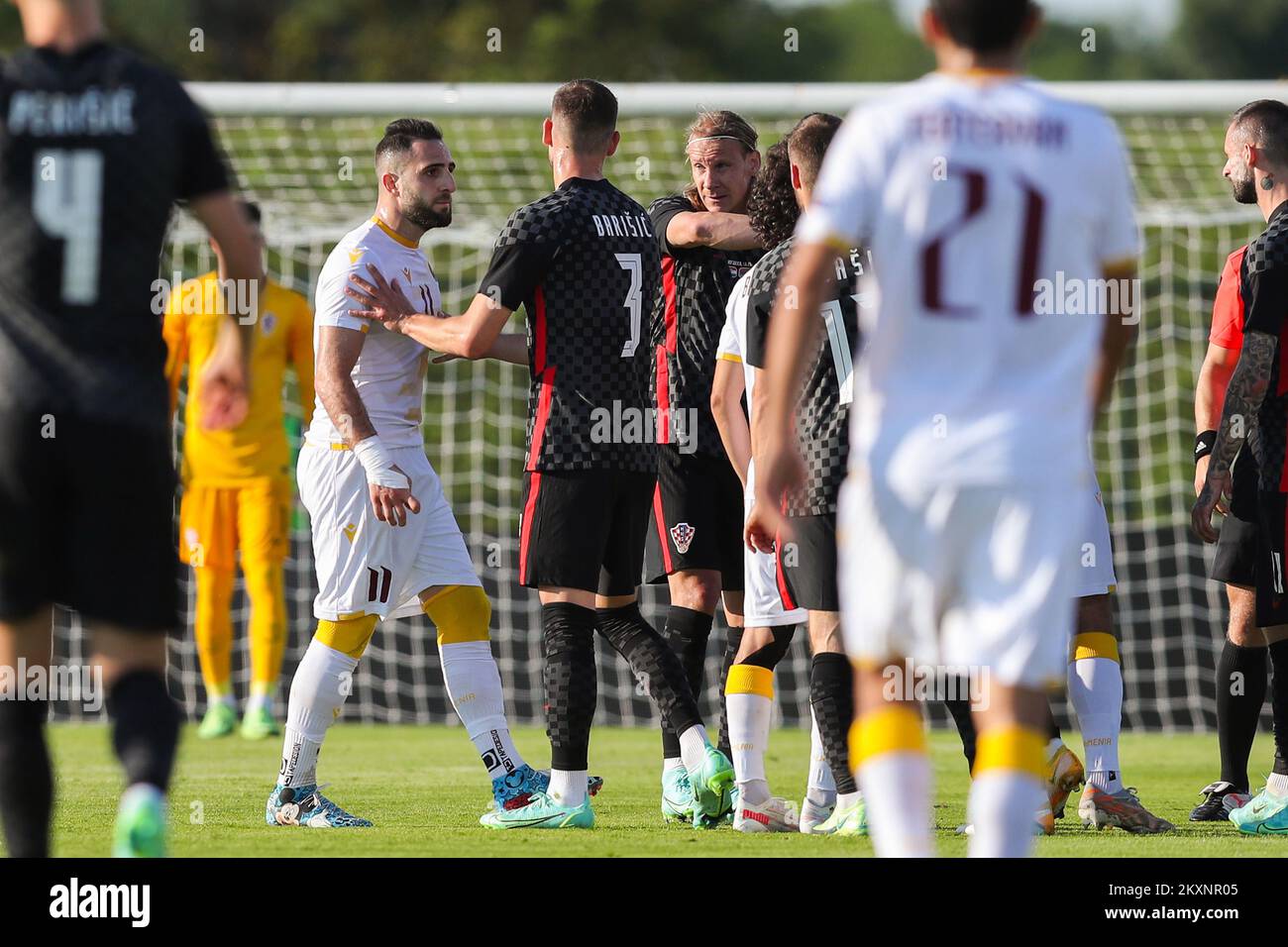 Borna Barisic of Croatia and Tigran Barseghyan of Armenia during ...