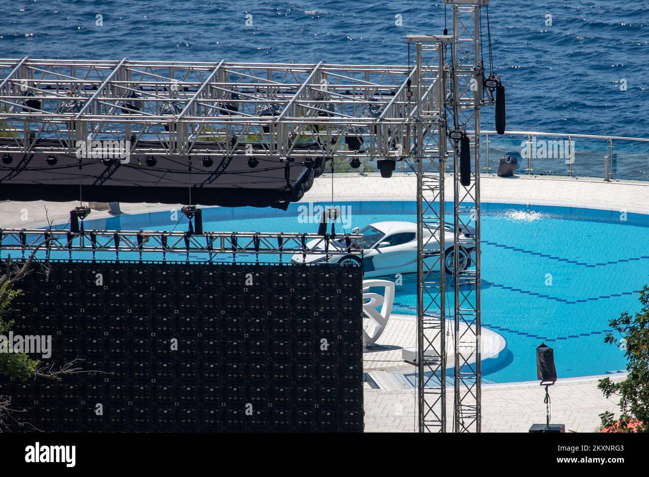 Photo taken on June 03, 2021 shows the new Rimac Automobili's electric ...