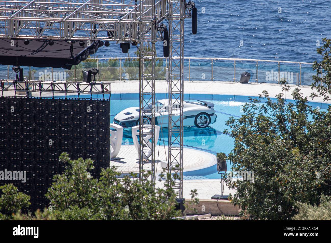 Photo taken on June 03, 2021 shows the new Rimac Automobili's electric ...