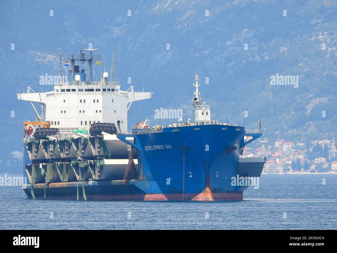 Chinese "Development Way" cargo ship which is carrying the final ...
