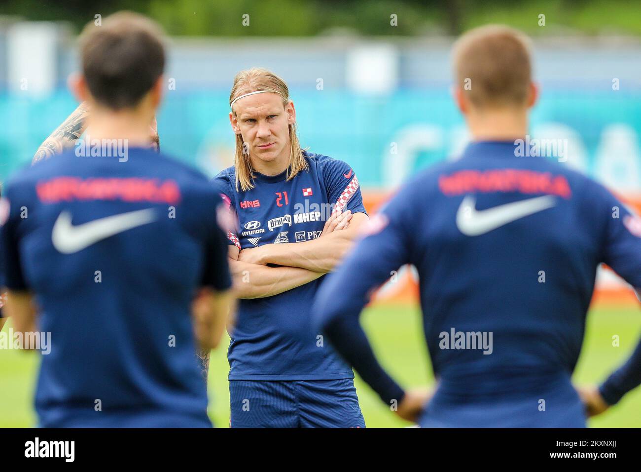Domagoj Vida during training session of Croatian national football team ...