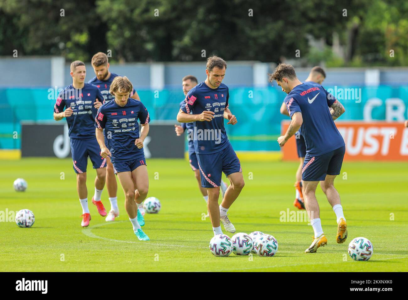 Luka Modric and Milan Badelj during training session of Croatian ...