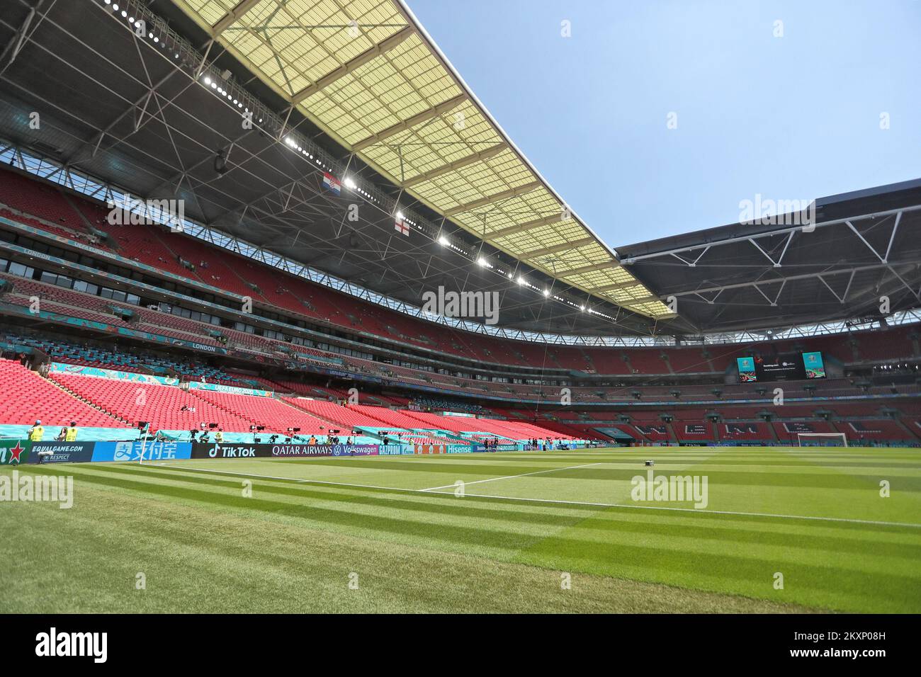 A general view inside the Wembley stadium prior the UEFA Euro 2020 ...