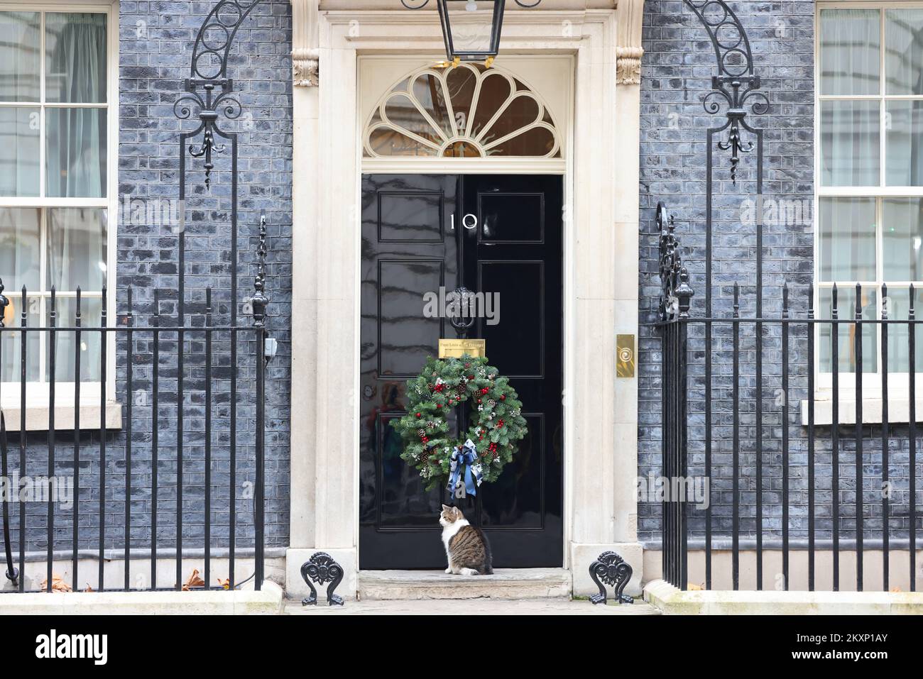 Larry the famous cat outside Number 10 Downing Street with the ...