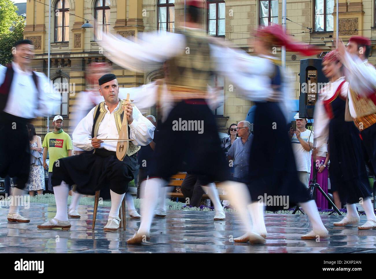 Members of National Folk Dance Ensemble of Croatia - LADO perform at a ...