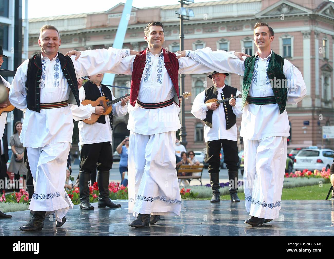 Members of National Folk Dance Ensemble of Croatia - LADO perform at a ...
