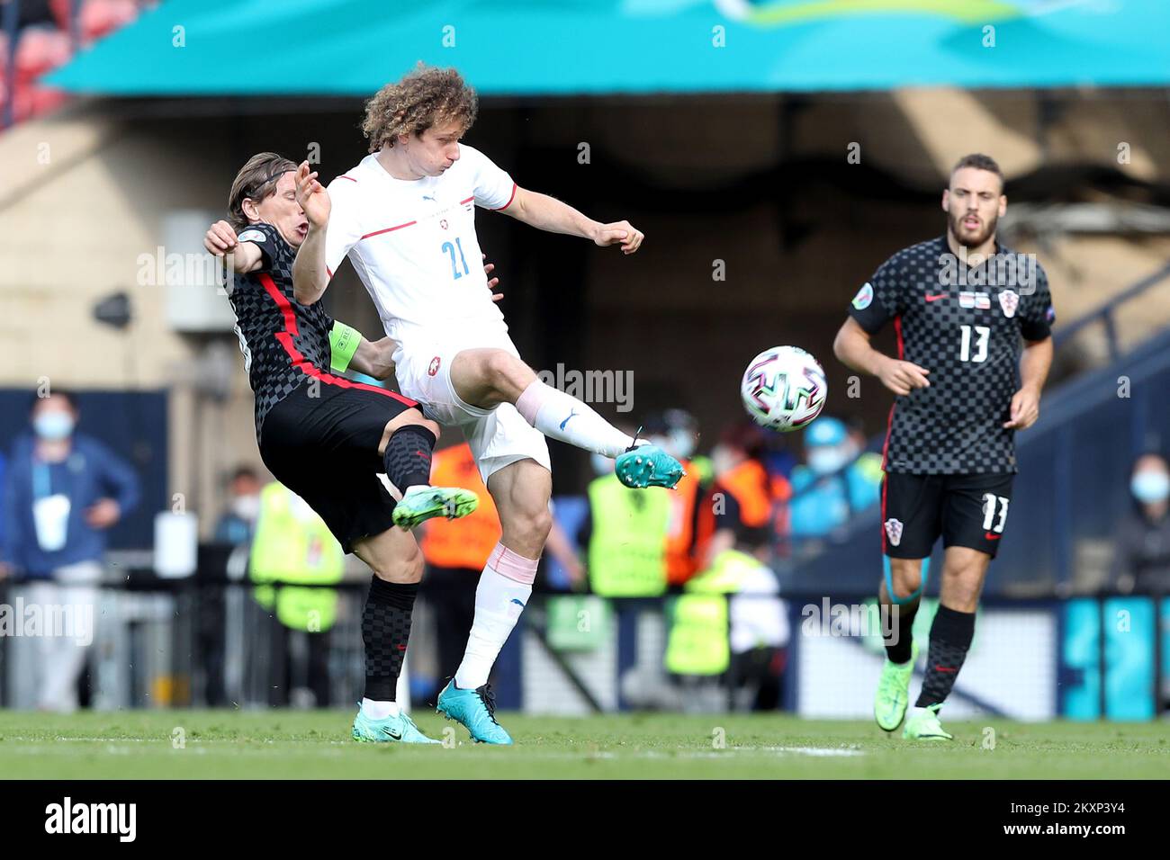 Alex Kral of Czech Republic passes a ball during the UEFA Euro 2020 ...