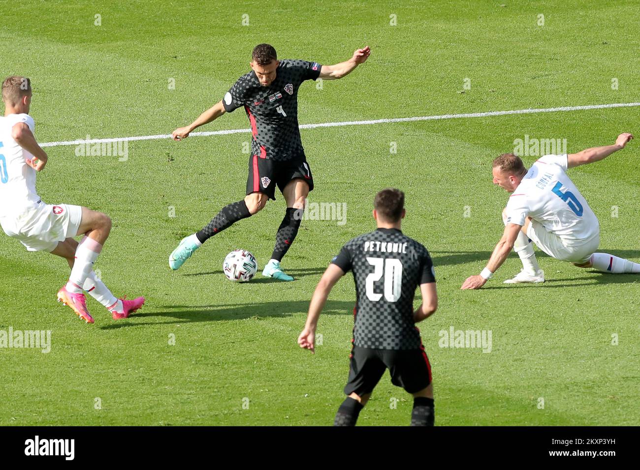 Ivan Perisic of Croatia scores a goal during the UEFA Euro 2020 ...