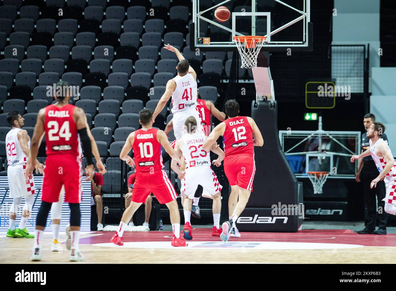 Ante Toni Zizic of Croatia during friendly basketball match between ...