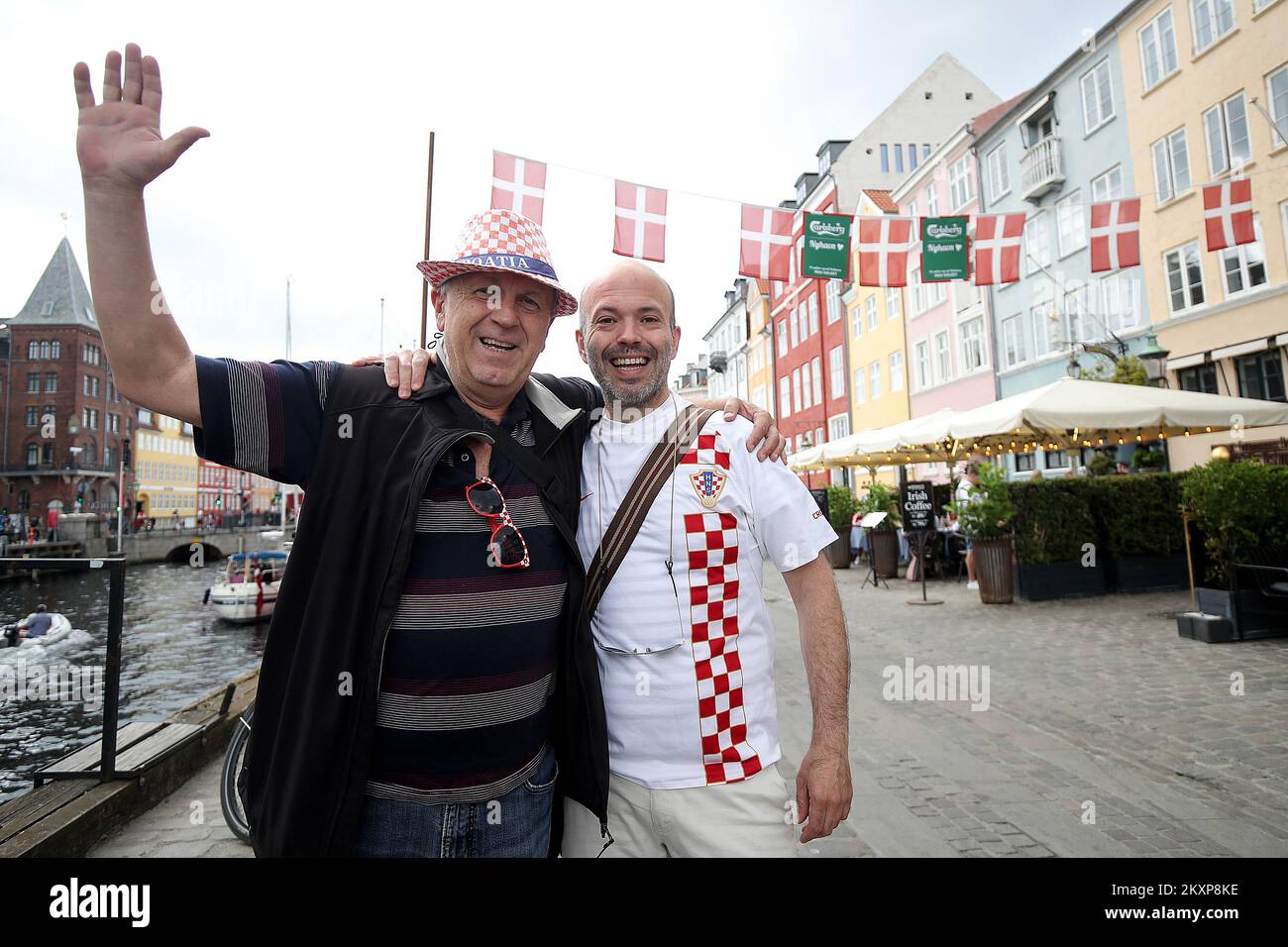 26.6.2021., Kopenhagen, Denmark - Croatian and Danish fans on the ...