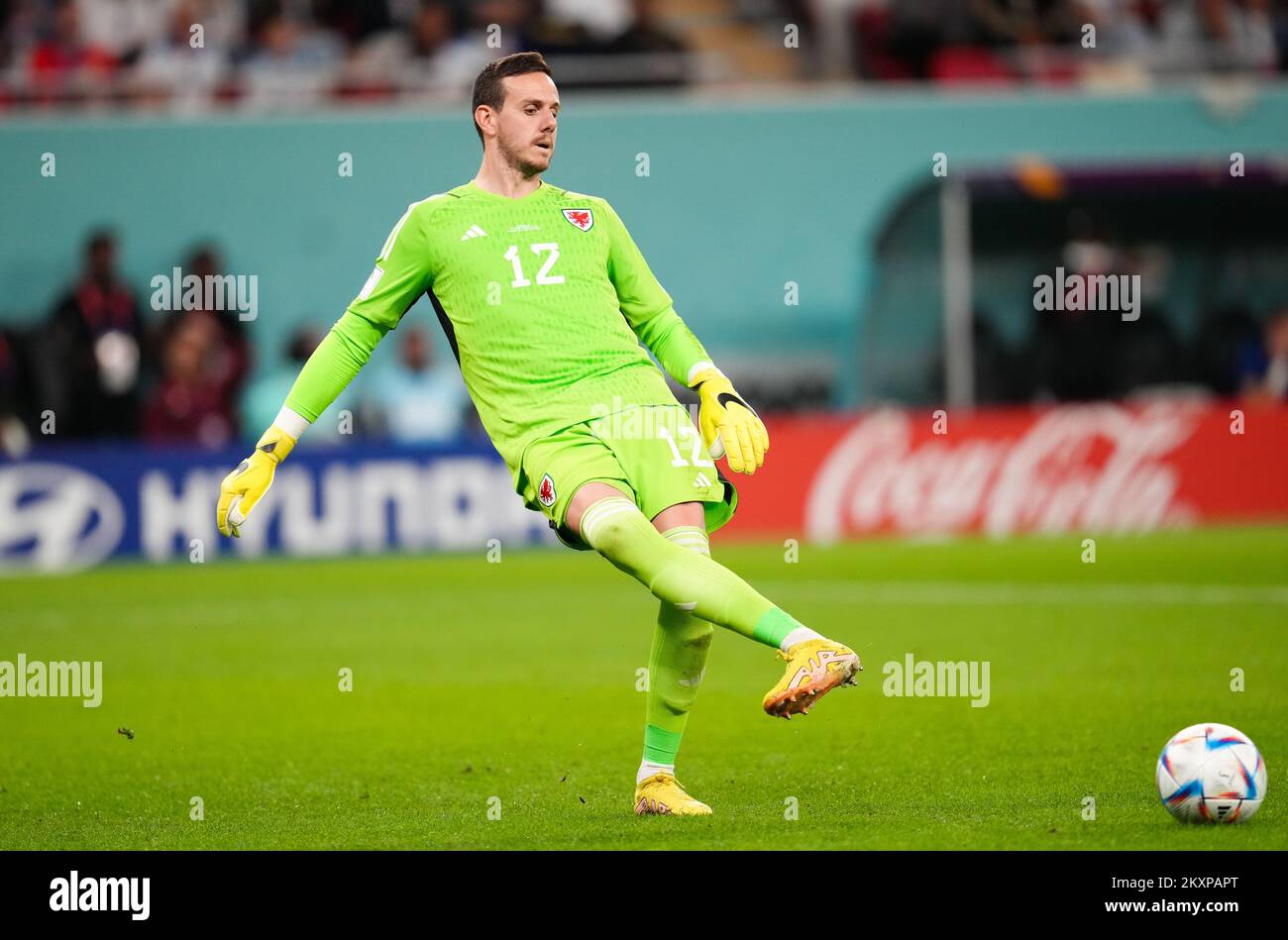 Wales goalkeeper Danny Ward during the FIFA World Cup Group B match at ...