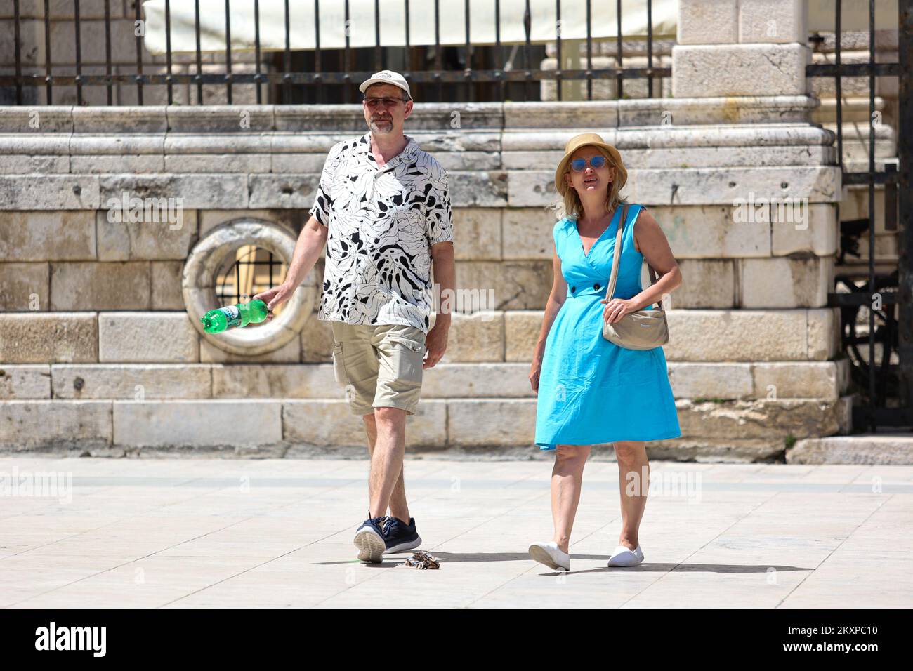 Tourists sightseeing in Zadar, Croatia on June 29, 2021. Today, Croatia ...