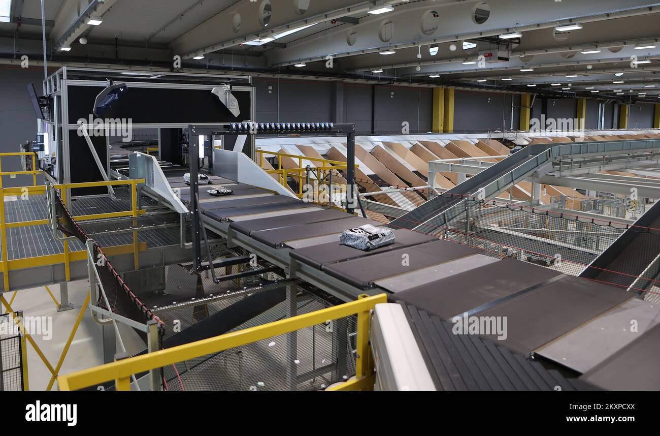 Picture shows the Central Sorting Center of the Croatian Post. In the ...