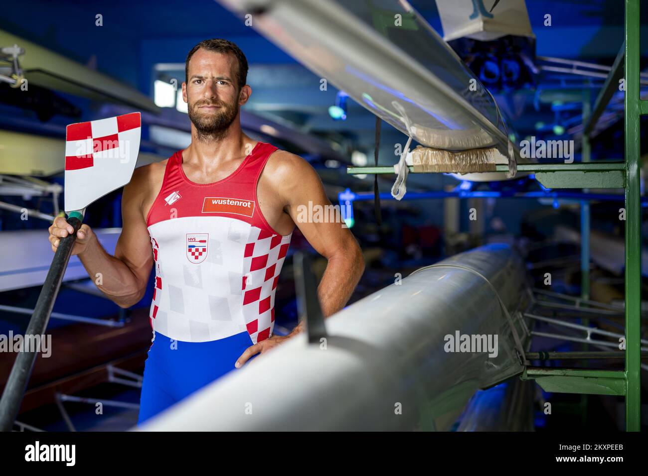 Croatian rower Damir Martin pictured at a training session on Lake ...