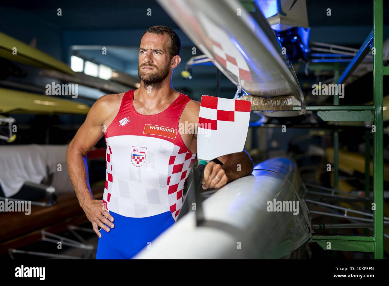 Croatian rower Damir Martin pictured at a training session on Lake ...