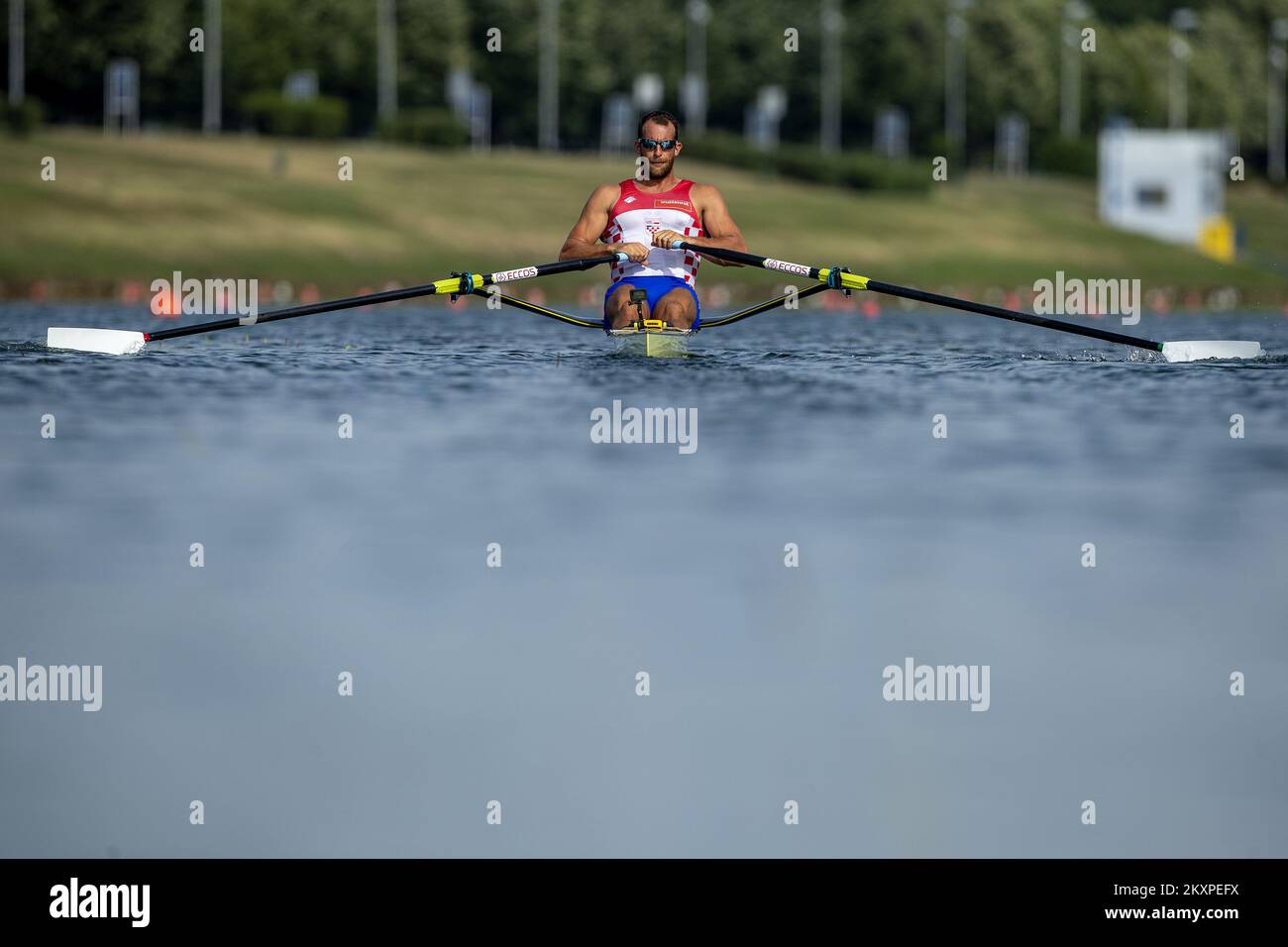 Croatian rower Damir Martin pictured at a training session on Lake ...