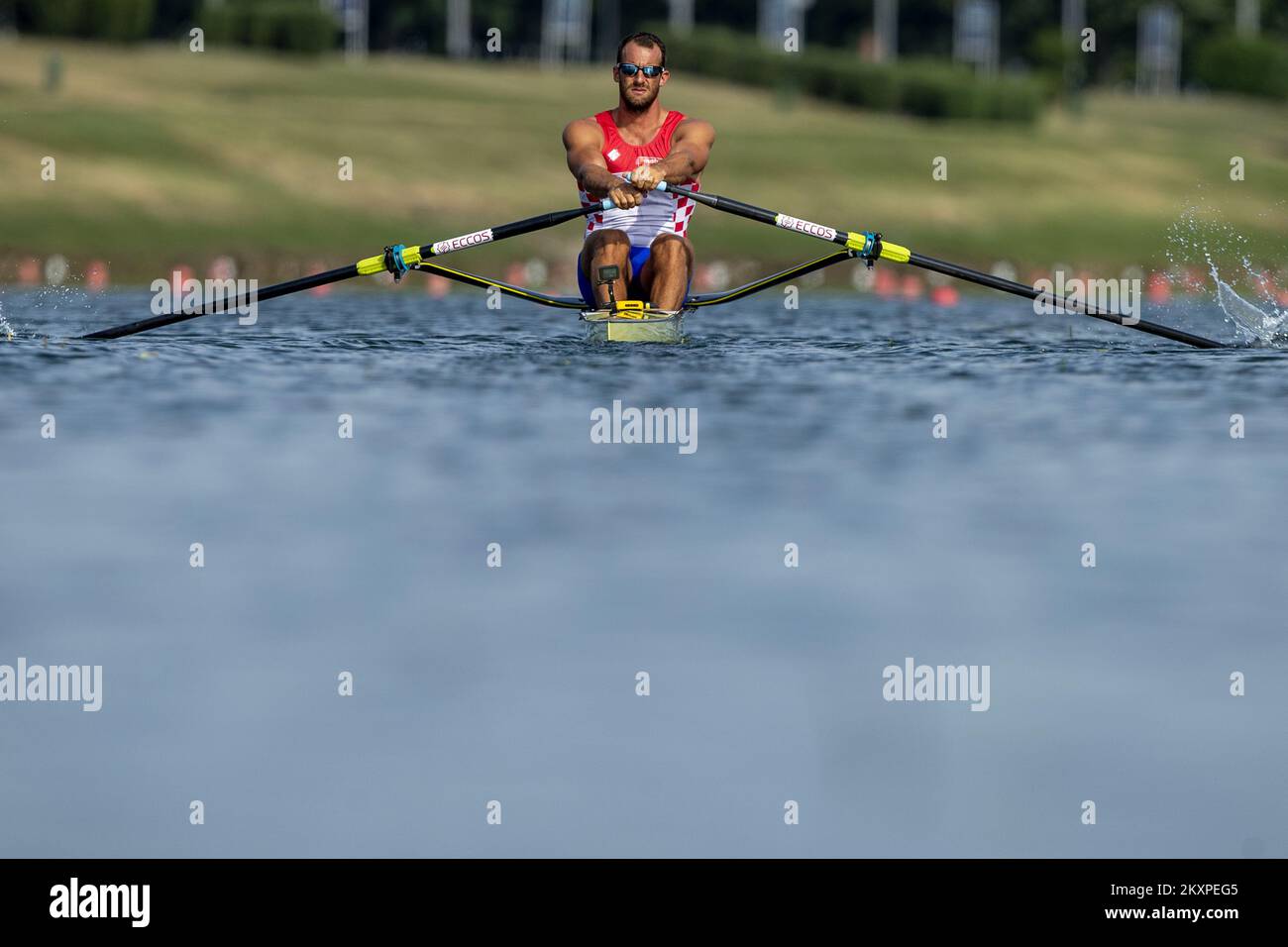 Croatian rower Damir Martin pictured at a training session on Lake ...
