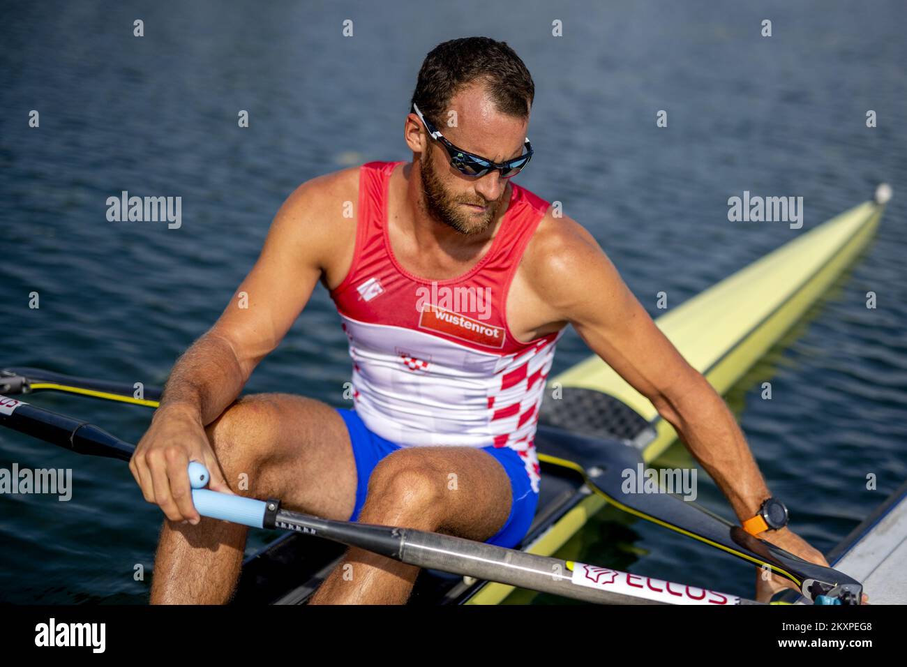 Croatian rower Damir Martin pictured at a training session on Lake ...